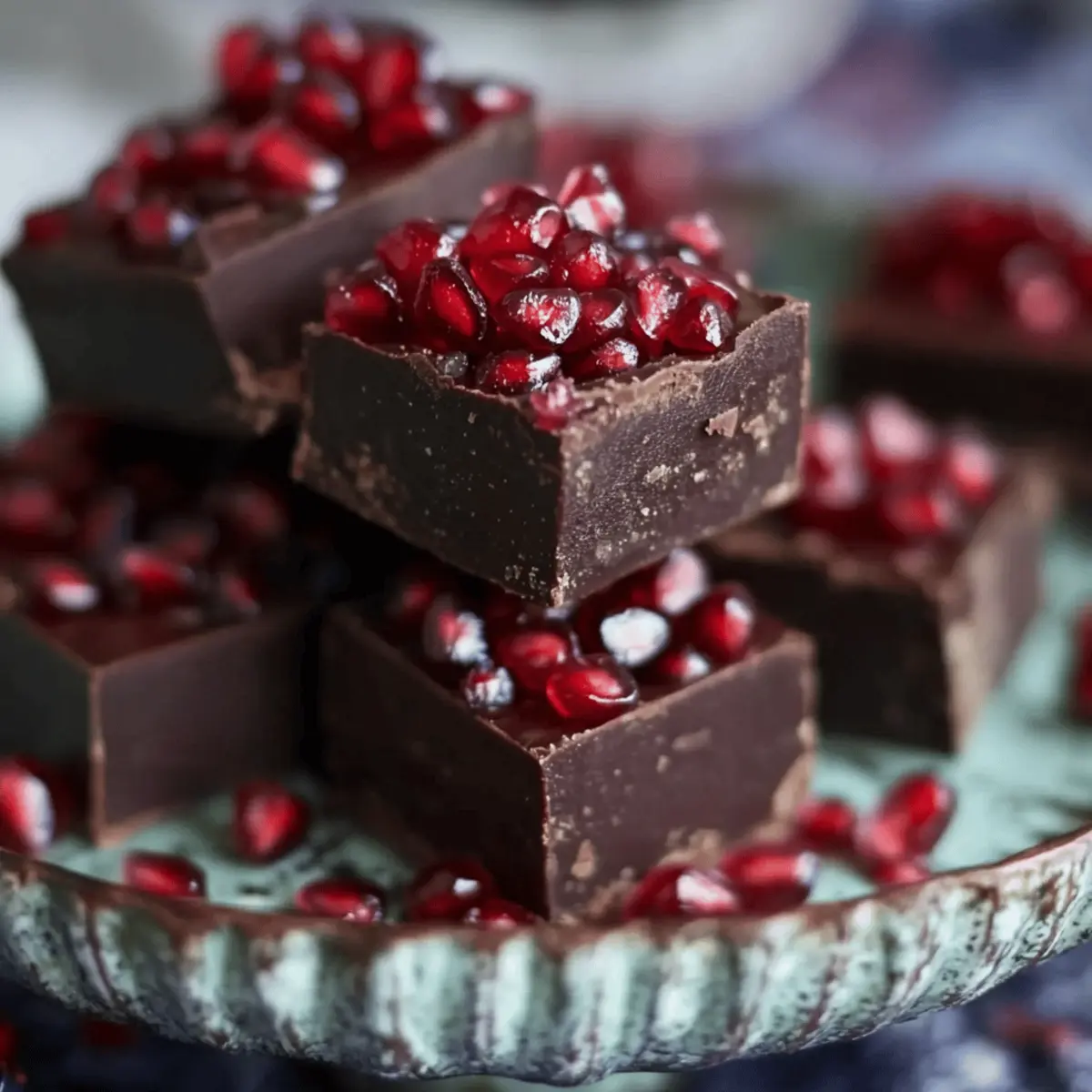 Decadent Salted Pomegranate Chocolate Fudge