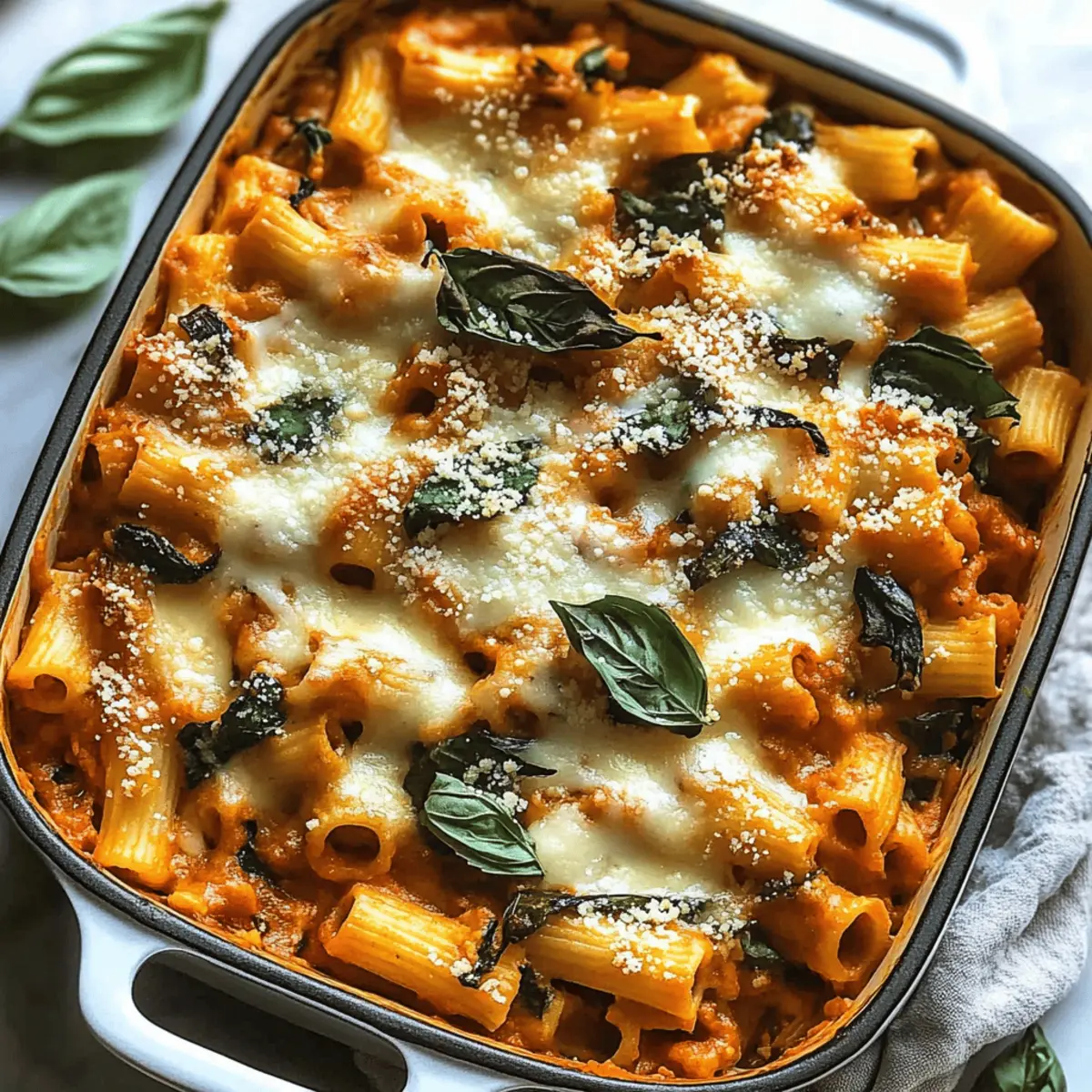 Pasta Bake with Pumpkin Tomato Sauce