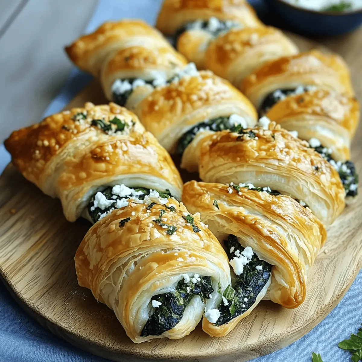 Delicious Spinach and Feta Puff Pastry Twists
