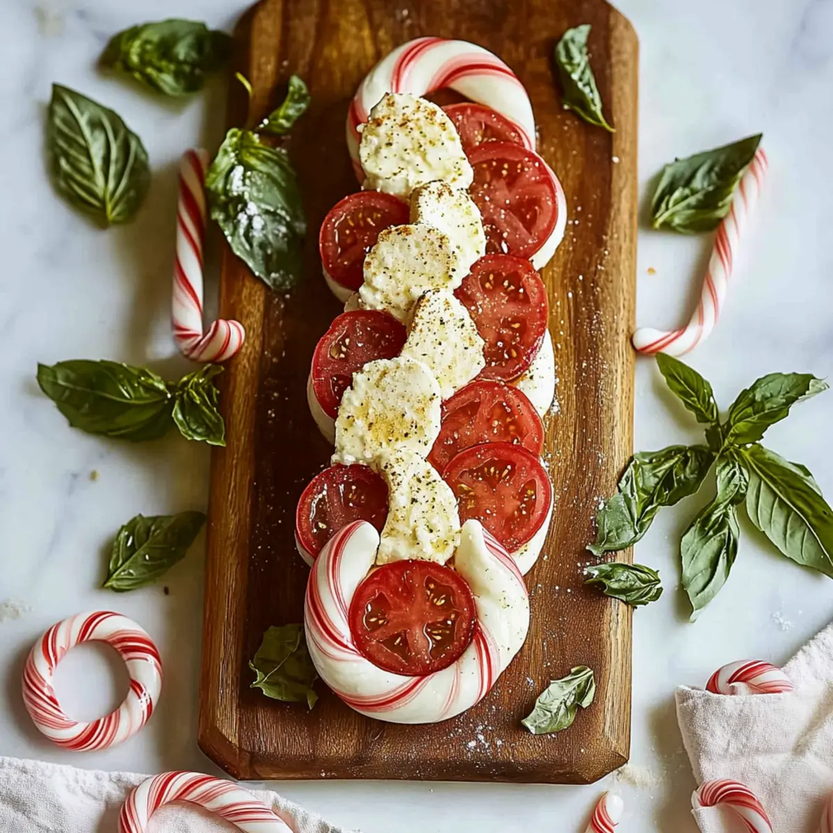 Delicious Candy Cane Caprese for Festive Entertaining
