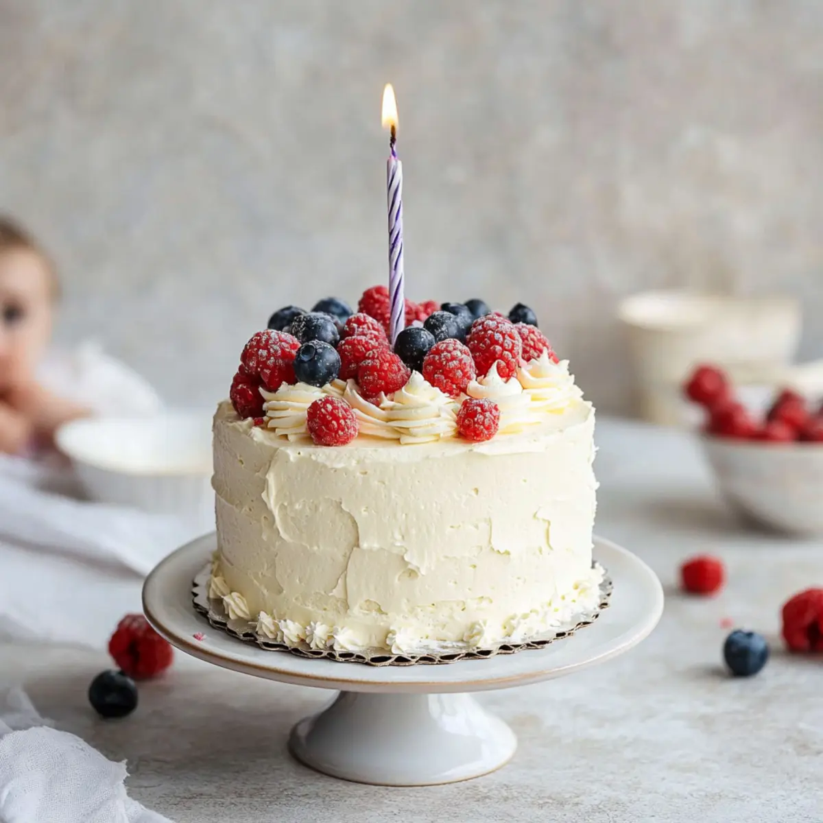Delicious First Birthday Smash Cake with Yogurt Frosting