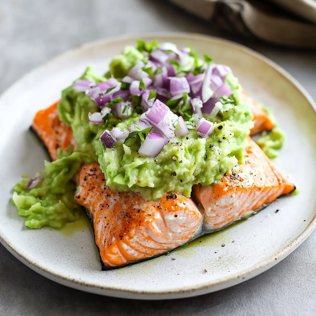 Delicious Baked Salmon with Avocado Mash for a Healthy Dinner