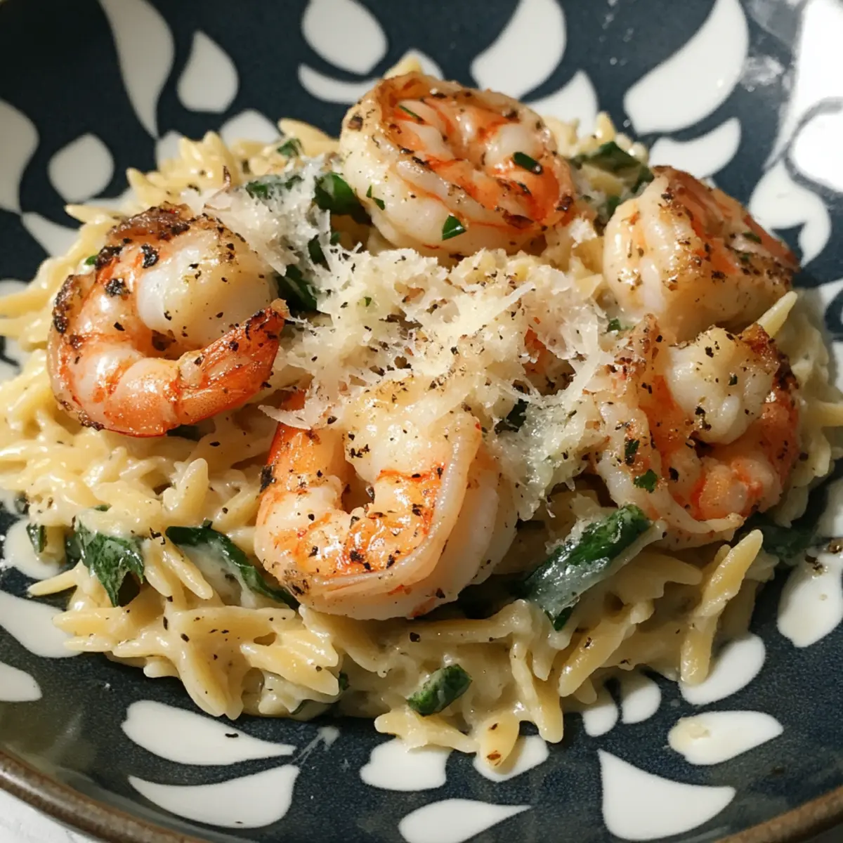 One Pan Parmesan Orzo with Shrimp: Creamy and Delicious Recipe
