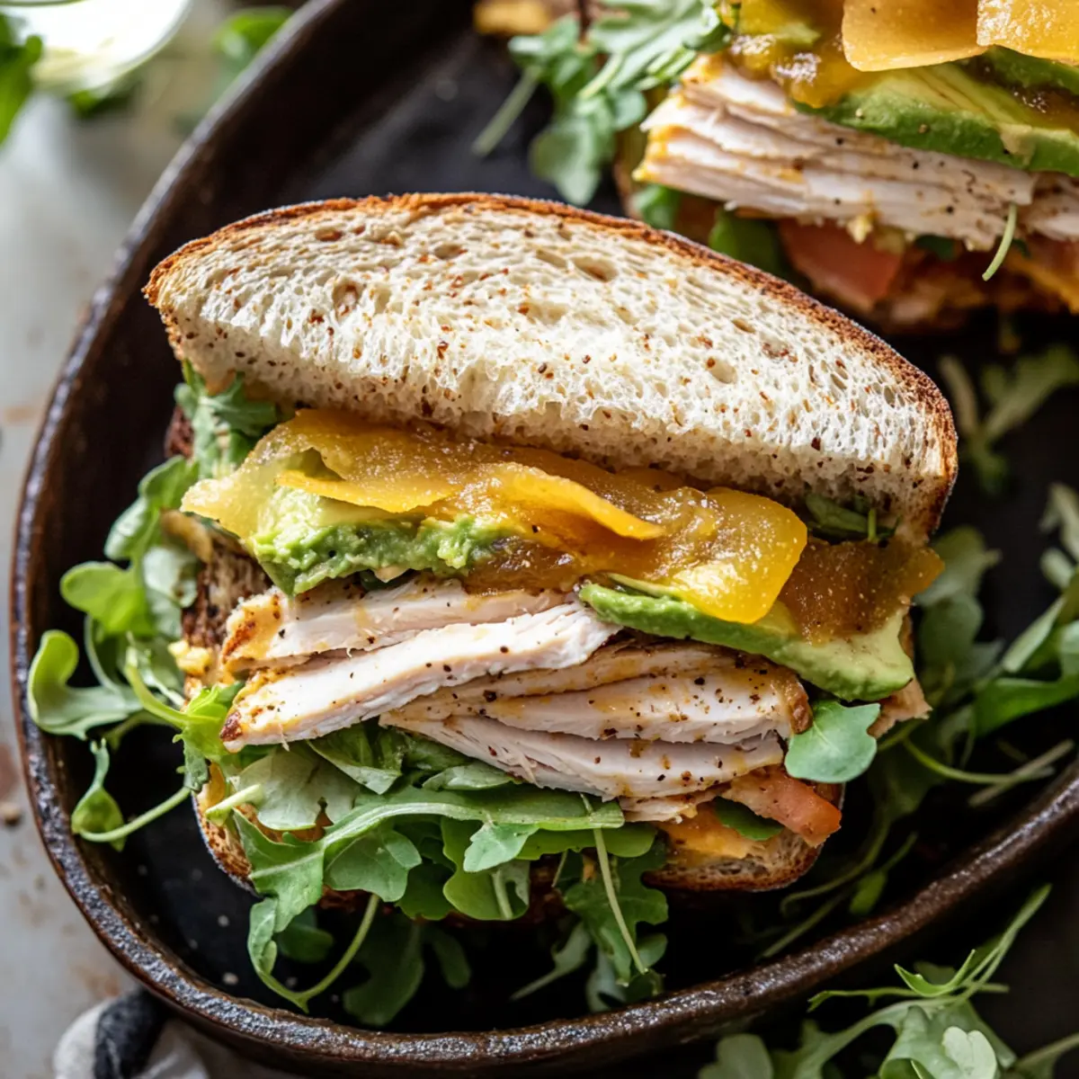 Delicious Honey Mustard Turkey Avocado Sandwich Recipe